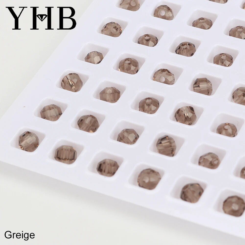 Стеклянные бусины YHB B5127 для рукоделия 240pcs 4mm, 21 Black Diamond