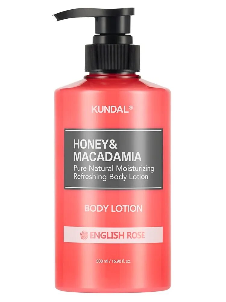 Лосьон для тела с медом и макадамией «английская роза» Kundal Honey & Macadamia Body Lotion, 500 мл