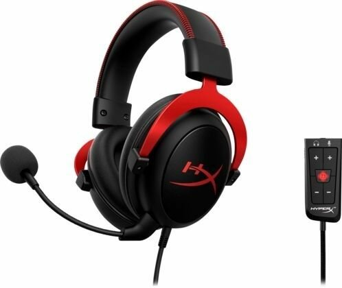 Наушники с микрофоном HyperX Cloud II 4P5M0AA черный/красный