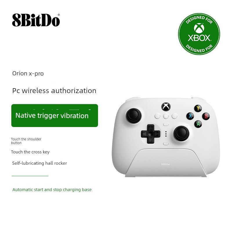 Геймпад 8BitDo Orion X-Pro, лицензированный Microsoft Xbox, с двойными датчиками Холла, для ПК, WHITE