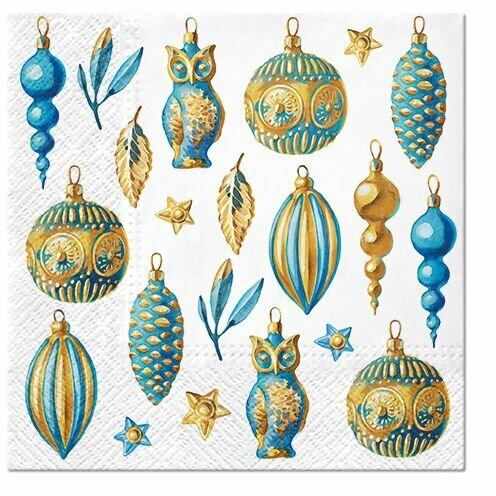 Салфетки PAW Decor Collection "Lunch", Рождественское сияние, трехслойные, для декупажа, 20 шт