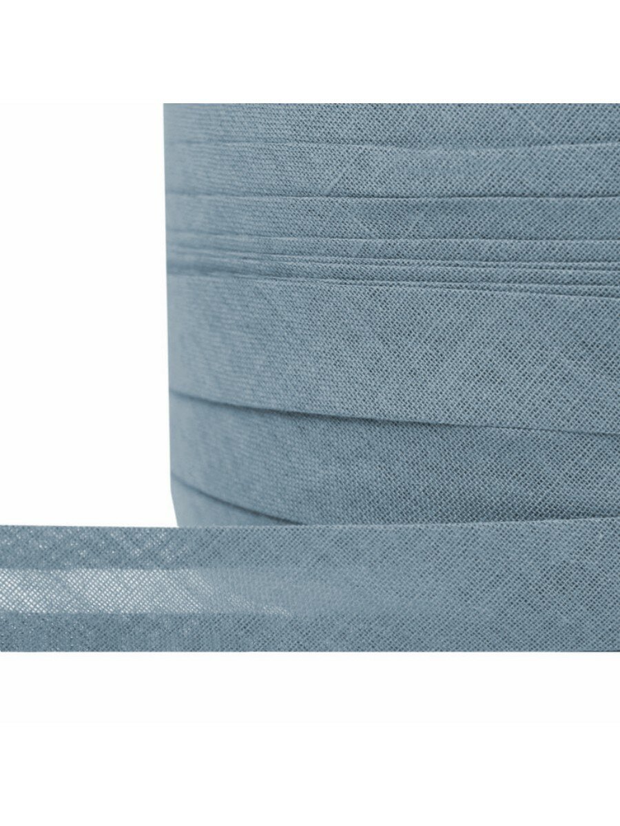 Косая бейка хлопок TBY CB20 ширина 20 мм, цвет F316 серый 132 м
