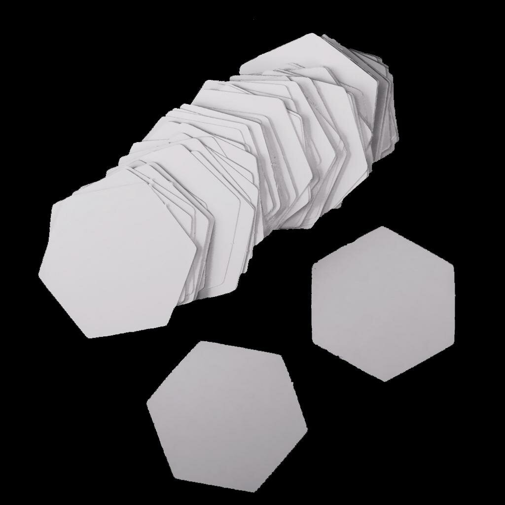 100 шестиугольных шаблонов для лоскутного шитья (Paper Piecing) 16 мм