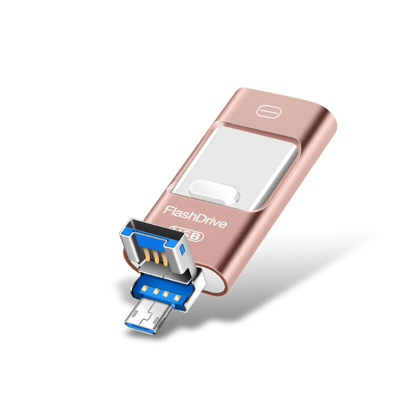 Мобильный USB-флеш-накопитель для Huawei и Apple, 32 ГБ, розовый цвет, высокая скорость передачи данных, компактный