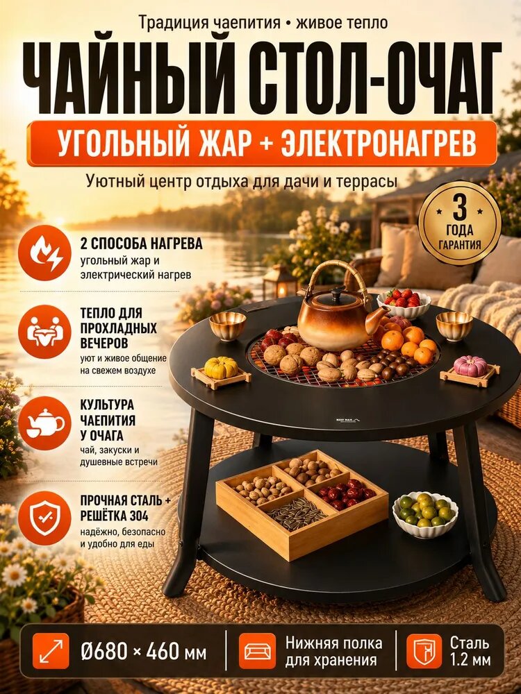 Печь-камин Настольная, Напольная установка
