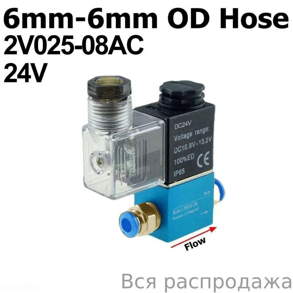 2V025-08 dc12v 24v 110v220v 380vpневматический воздушный электромагнитный клапан 2 положения 2 порта