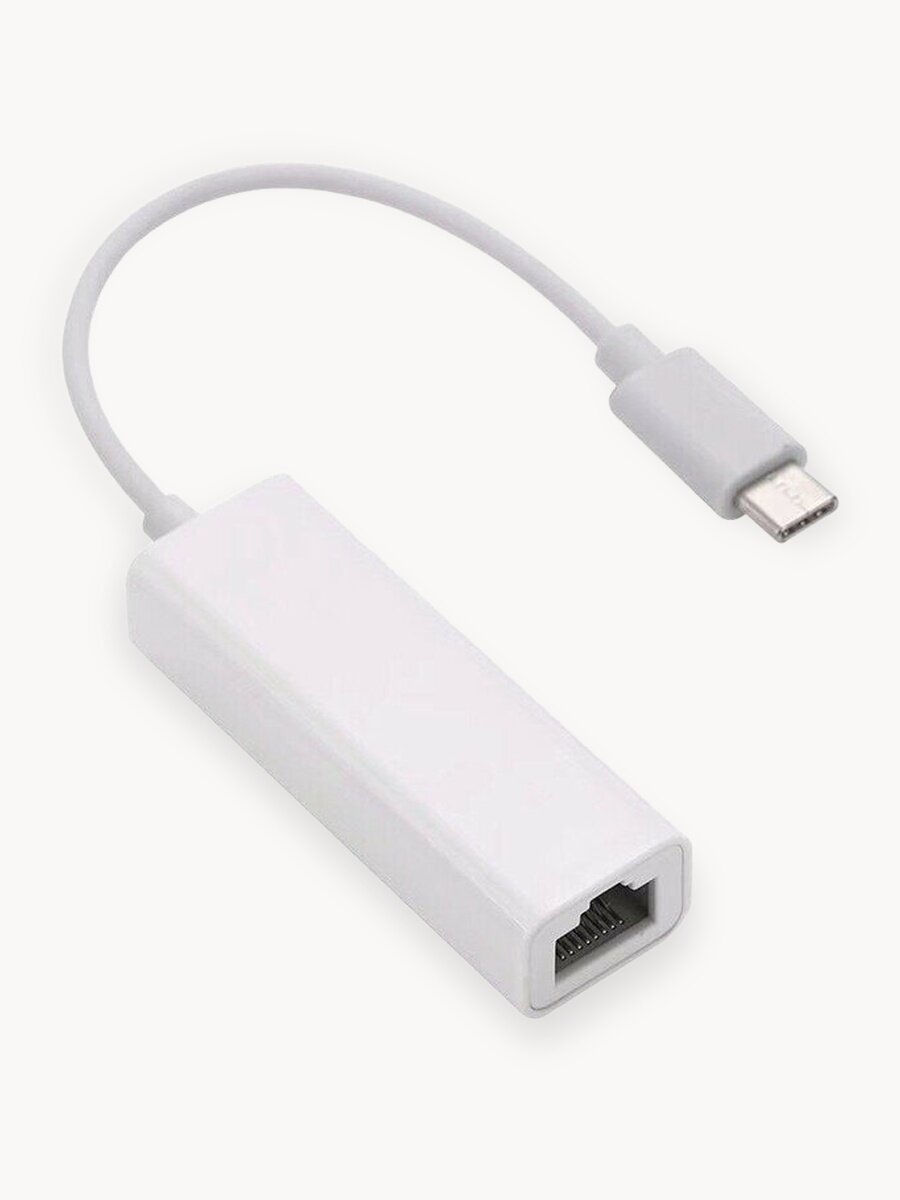 Переходник USB Type C LAN, Ethernet адаптер сетевой, RJ45 Интернет 100 Мбит/с