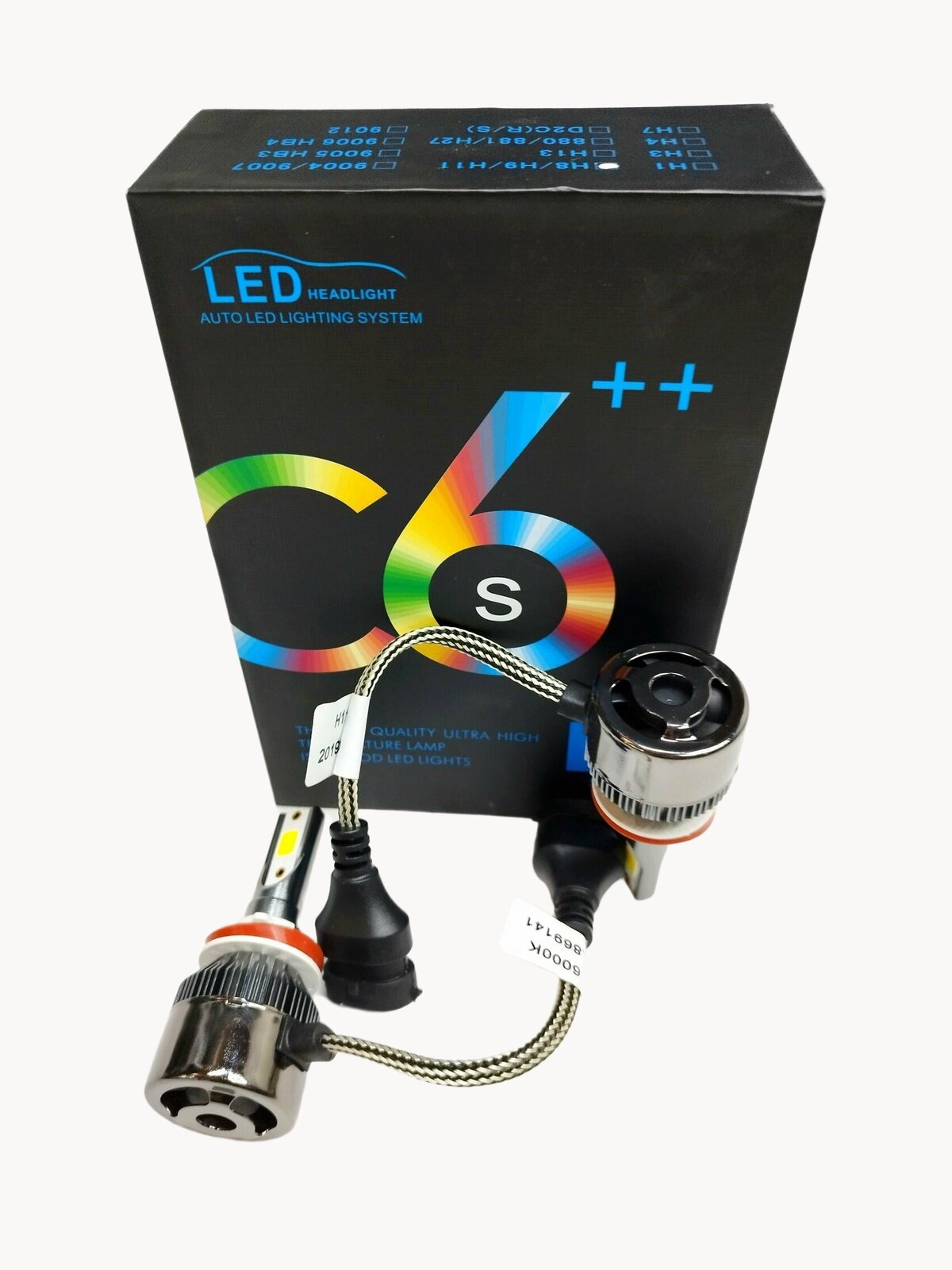 Светодиодные Лампы LED HEAD LIGHT "C6" H8 H9 H11 (5500k) 38w (2 Шт) 8V-48v