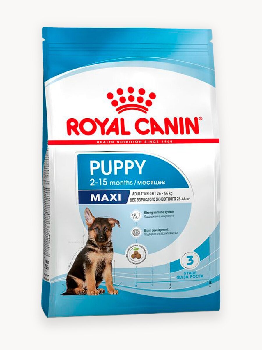 Сухой корм для щенков Royal Canin Maxi Puppy для крупных пород, 15 кг