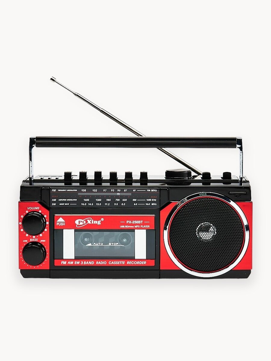 Переносная кассетная магнитола с Bluetooth, USB и SD/MMC PuXing PX-250BT