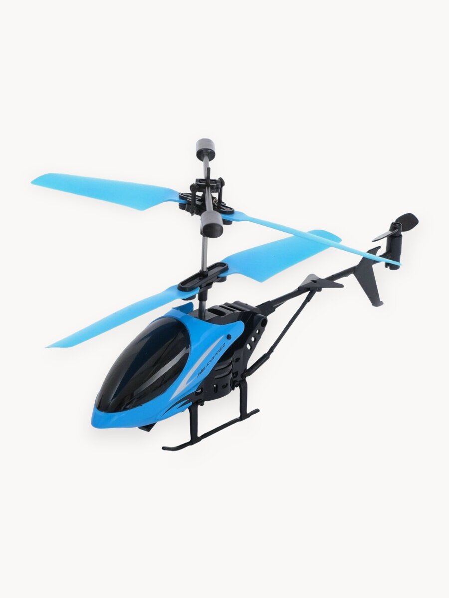 Вертолёт радиоуправляемый "Крутой вираж" цвет голубой, 17 см, Автоград