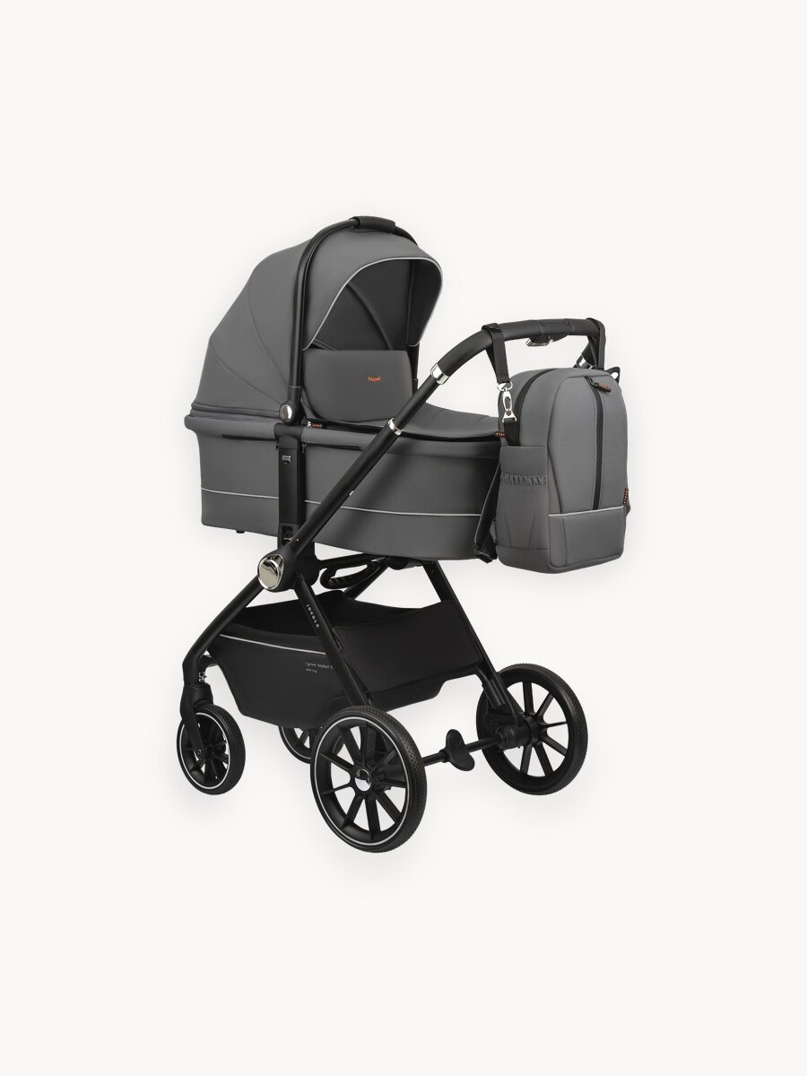 Детская универсальная коляска 3 в 1 Jovola Pepper, всесезонная, реверсивный блок, темно-серый