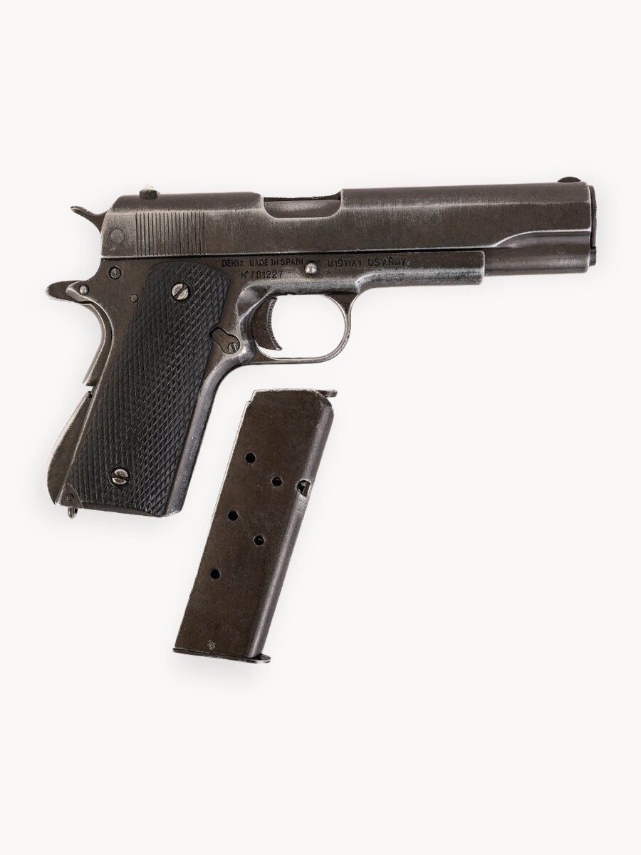 Сувенирная копия - Пистолет автоматический Кольт 45 калибра 1911 года состаренный