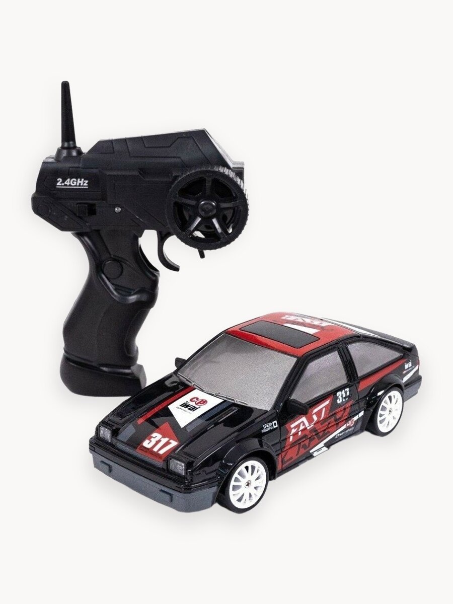 Радиоуправляемая машина для дрифта Toyota AE86 (19 см, 15 км/ч, сменные колеса, фишки) - SC24A07