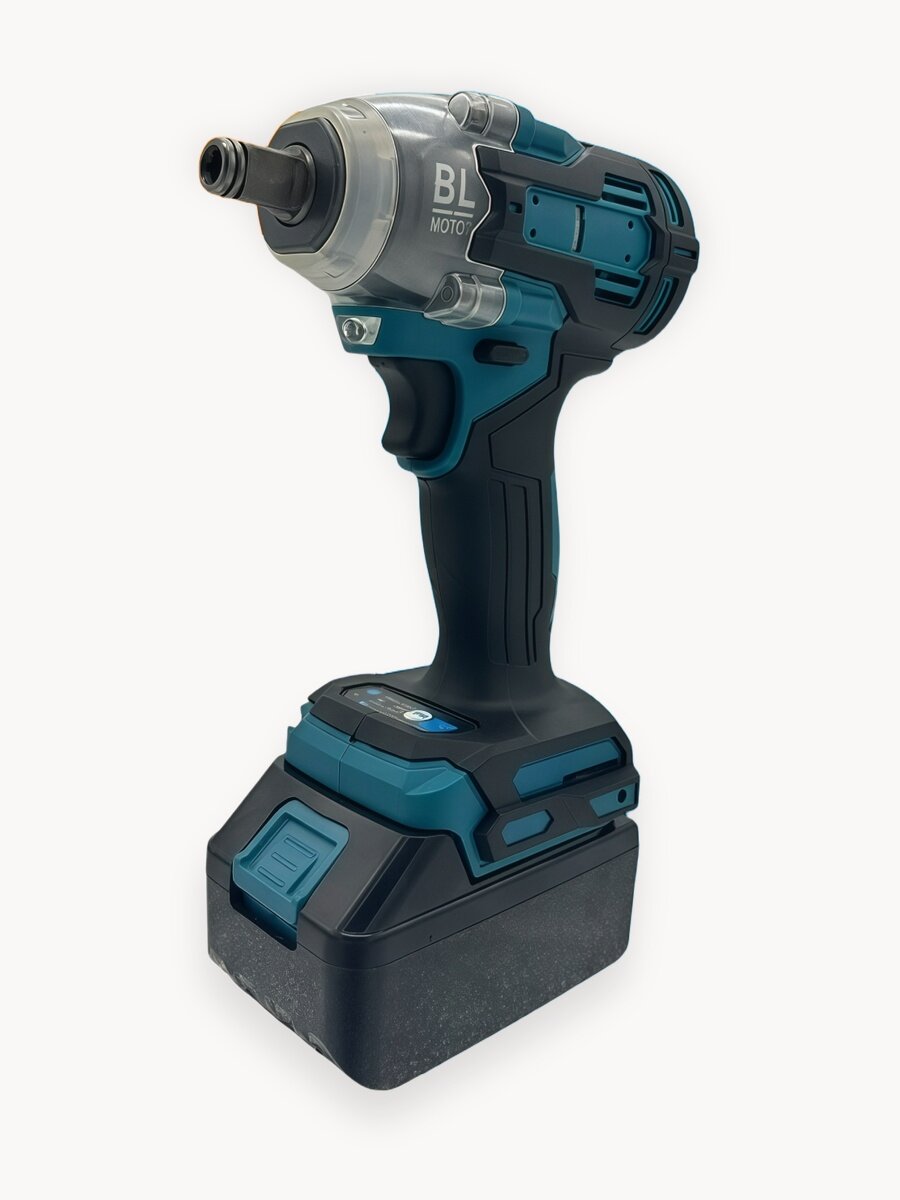 Гайковерт ударный аккумуляторный, бесщеточный мотор, 2 аккумулятора, кейс, 24В, 1000Нм