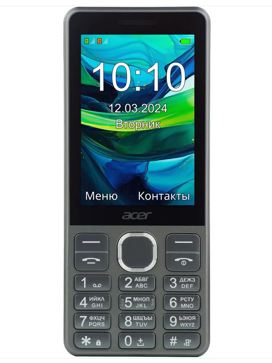 Мобильный телефон Acer Disco DS35 Темно-серый 2 sim 3.5″ TN (TFT) 2G 1800 mAh RU