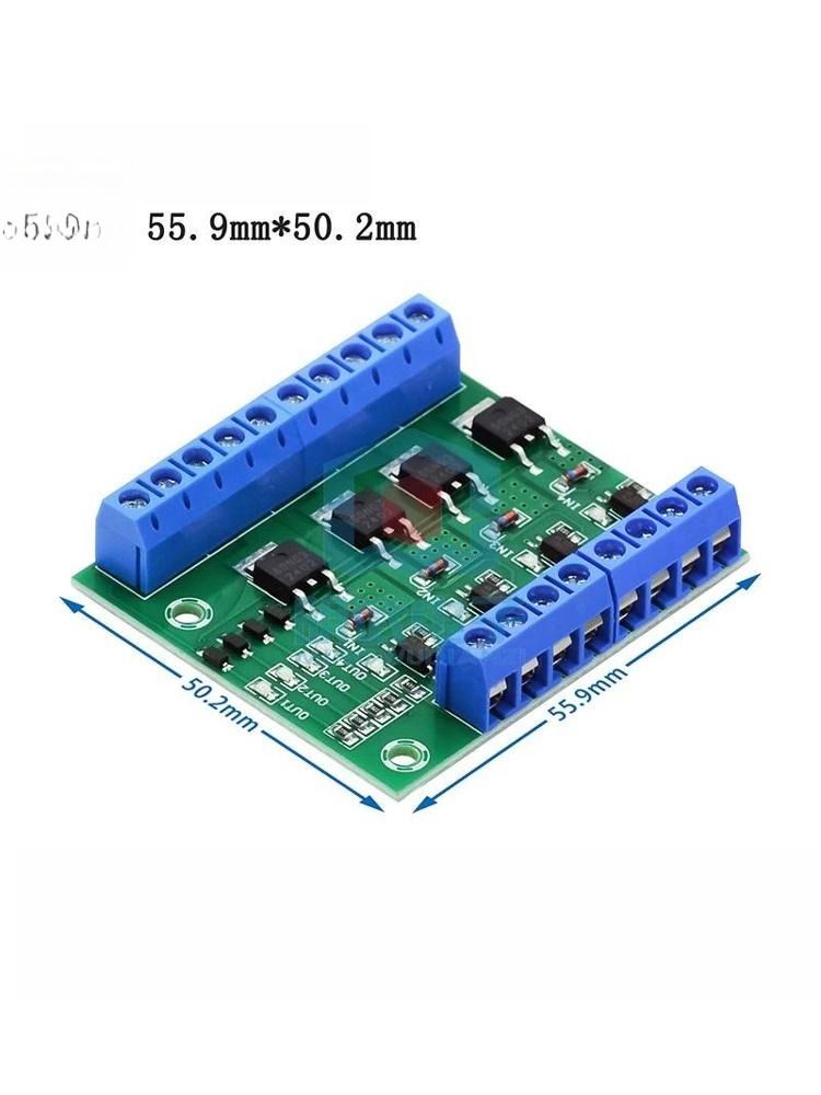 4-канальный модуль MOSFET с гальванической оптической развязкой, усилительная драйвер-плата для постоянного тока