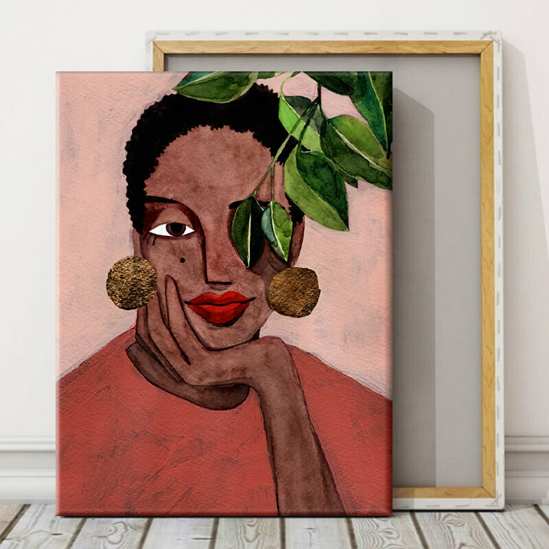 Картина на холсте 50х70 см "Бруно Манкузо девушка рисунок, репродукция", на стену для интерьера