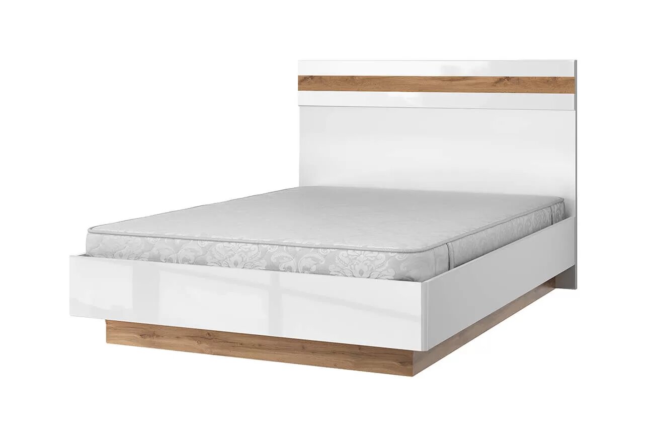 Кровать Анрэкс TAURUS 140B с подъемником белый/ДУБ вотан Размеры: Высота 1100мм Глубина 2051мм Ширина 1456мм