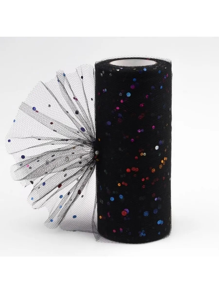 Фатин с разноцветными блёстками, 15 см, 11 ± 1 г/кв. м, 23 ±