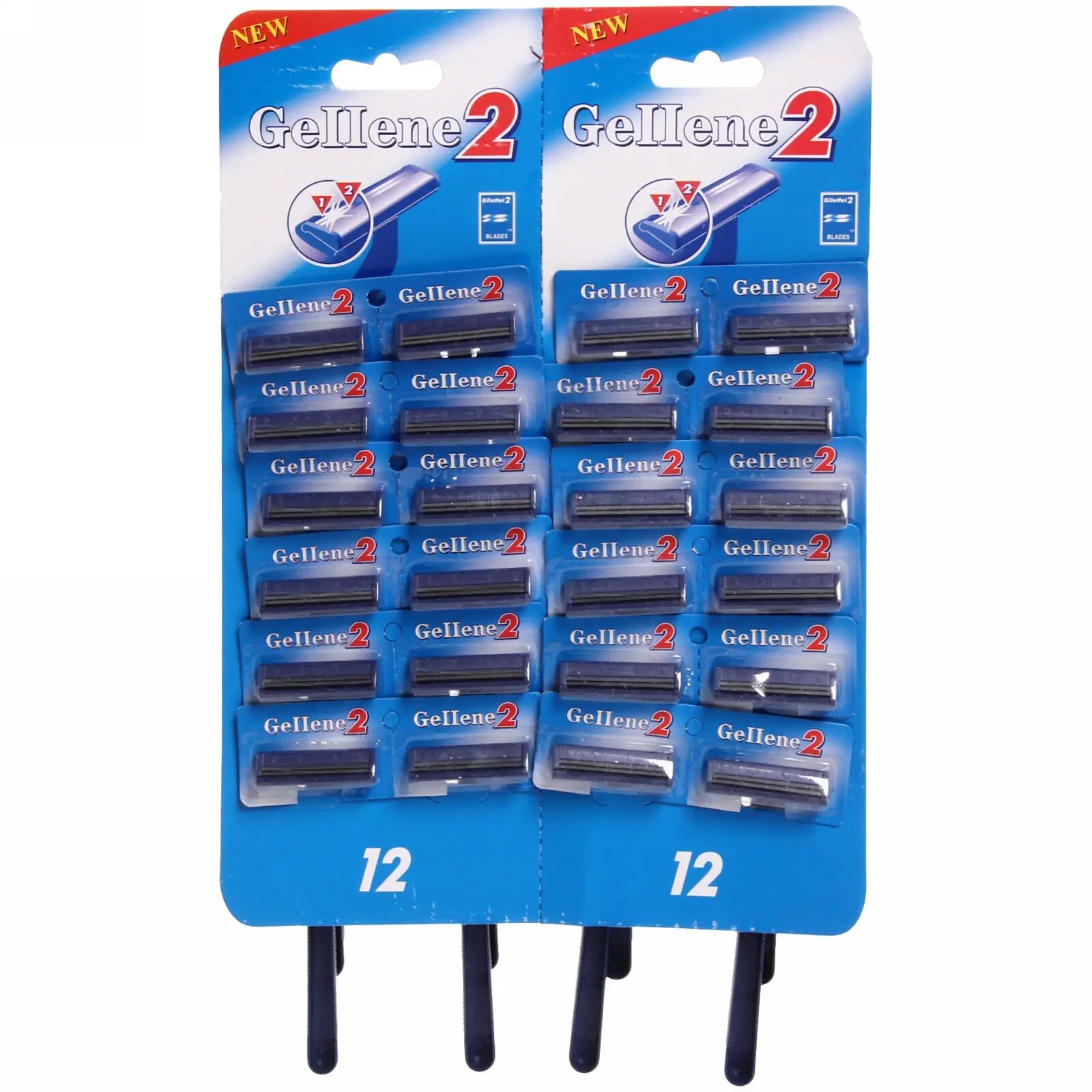 Станок бритвенный одноразовый, 24 шт, 2 лезвия, металл/пластик, удобная ручка