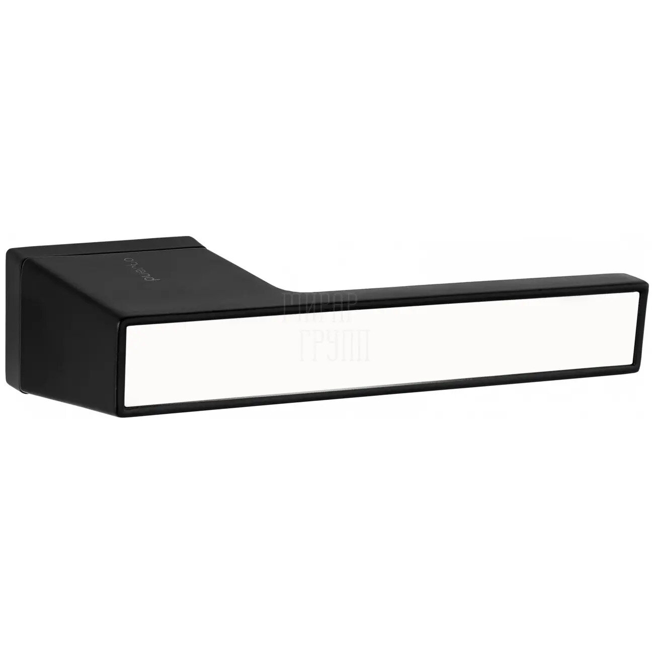 Дверные ручки Puerto (Пуэрто) "Букатини" INAL 559-01 на прямоугольной розетке черный/белый