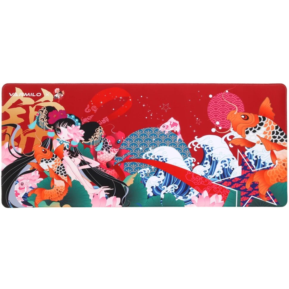 Коврик Varmilo Peony (XL), 90x40, ткань, резина, разноцветный