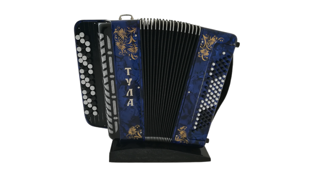 BN-41-BL Баян ученический двухголосный "Тула" 46х80-II, синий, Тульская гармонь