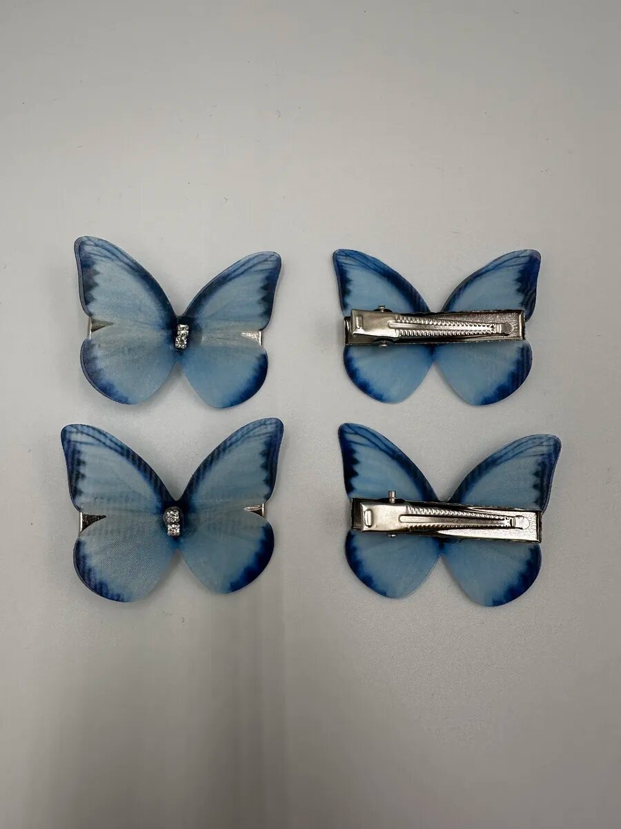Заколки бабочки 4шт
