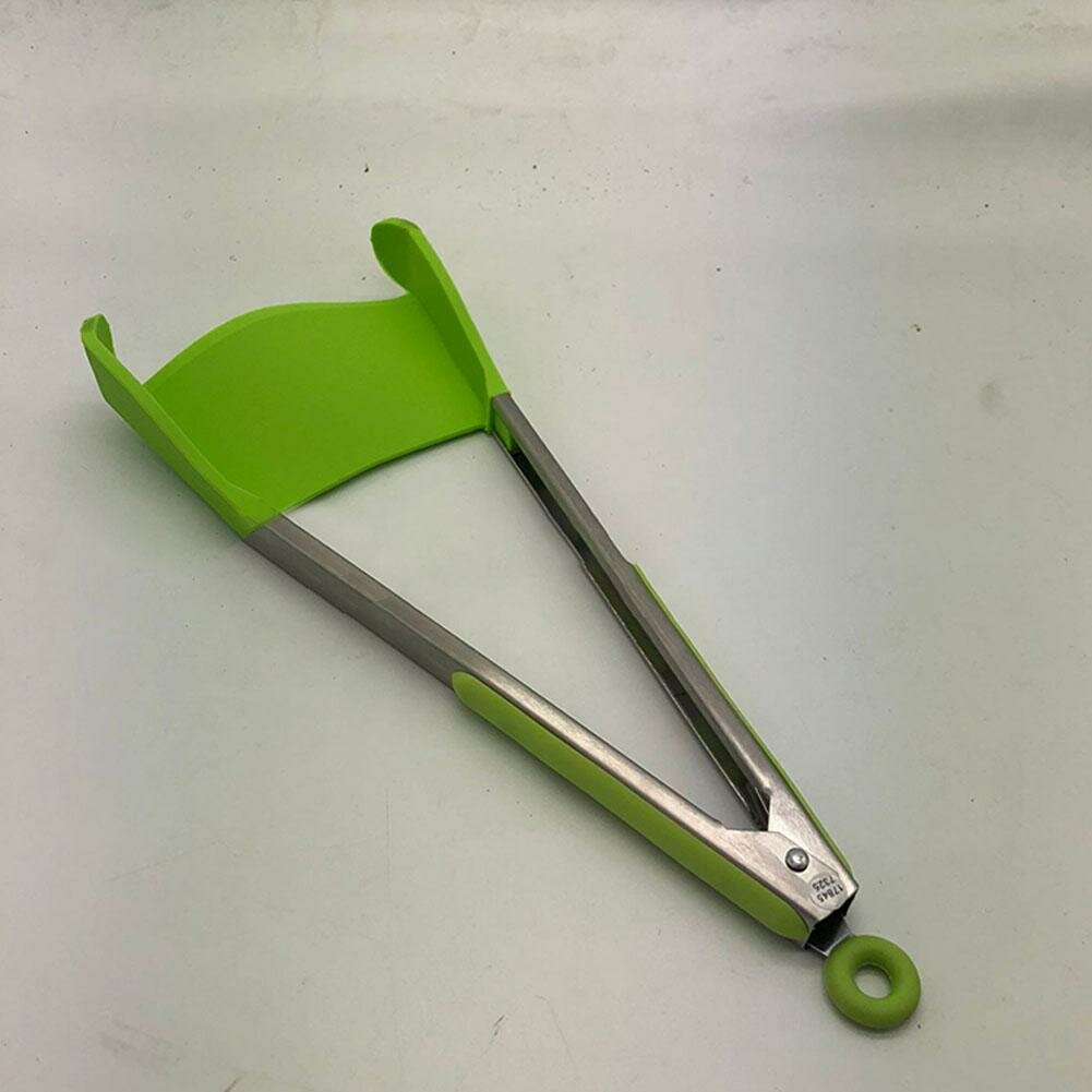 Щипцы Clever 2 в 1 с антипригарным покрытием, термостойкие кухонные лопатка и щипцы