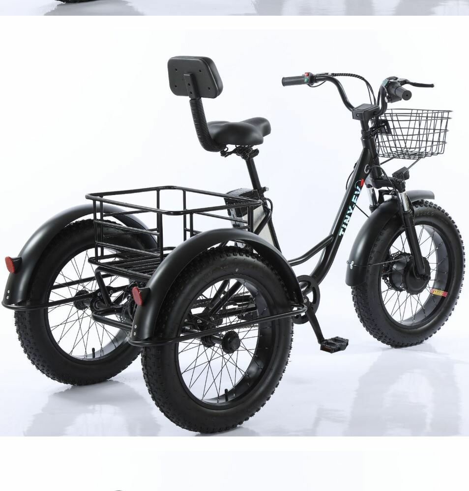 Трехколесный грузовой электрофэтбайк 500 Вт 20"