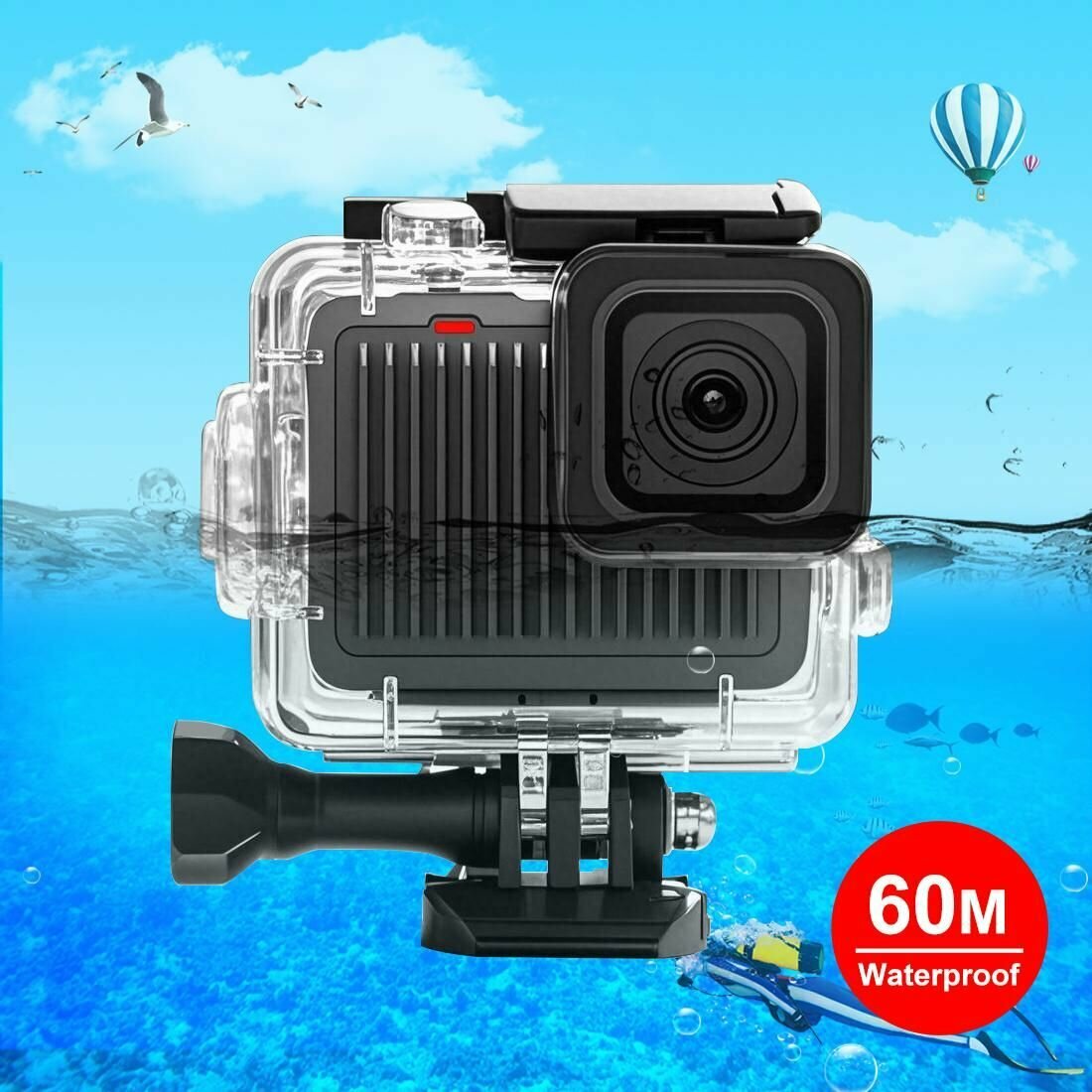 Водонепроницаемый кейс чехол аквабокс для GoPro HERO 4K 2024 , 60 метров