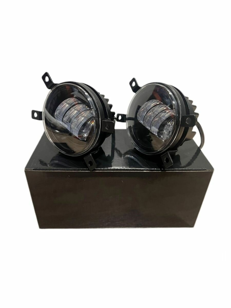 Противотуманные LED фары ПТФ 50 Ватт для Лада Веста, Рено Дастер, Лансер, ASX, Аутлендер 3, Форд Фокус, Рено Логан