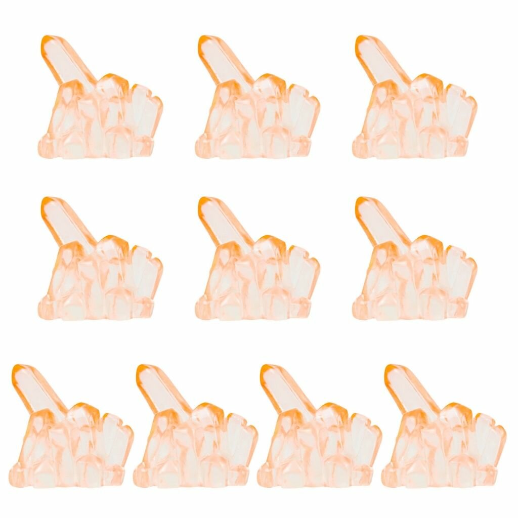 Аквариумные декорации,1 упаковка из 10 миниатюрных ландшафтных креативных поделок со светящимся кристаллом для украшения аквариума для маленьких рыбок-оранжевый