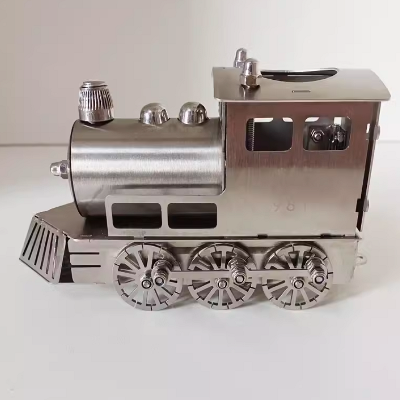 YWH Модель поезда в сборе из нержавеющей стали，Единственный локомотив
