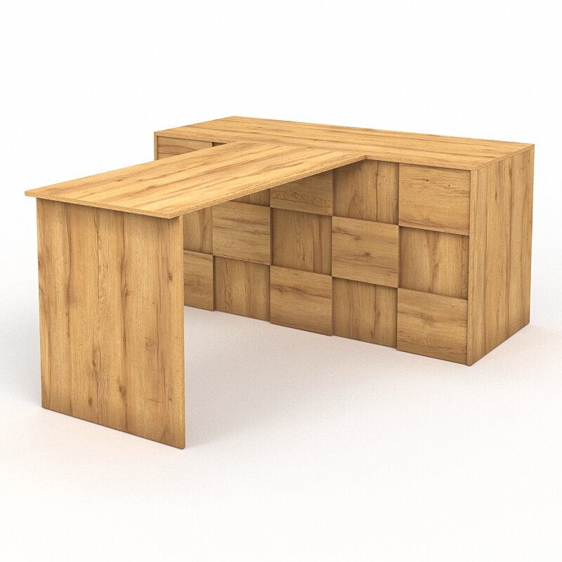 Стол руководителя №11 с приставкой брифингом, Дуб Золотистый. Производитель товара - компания Westcom.