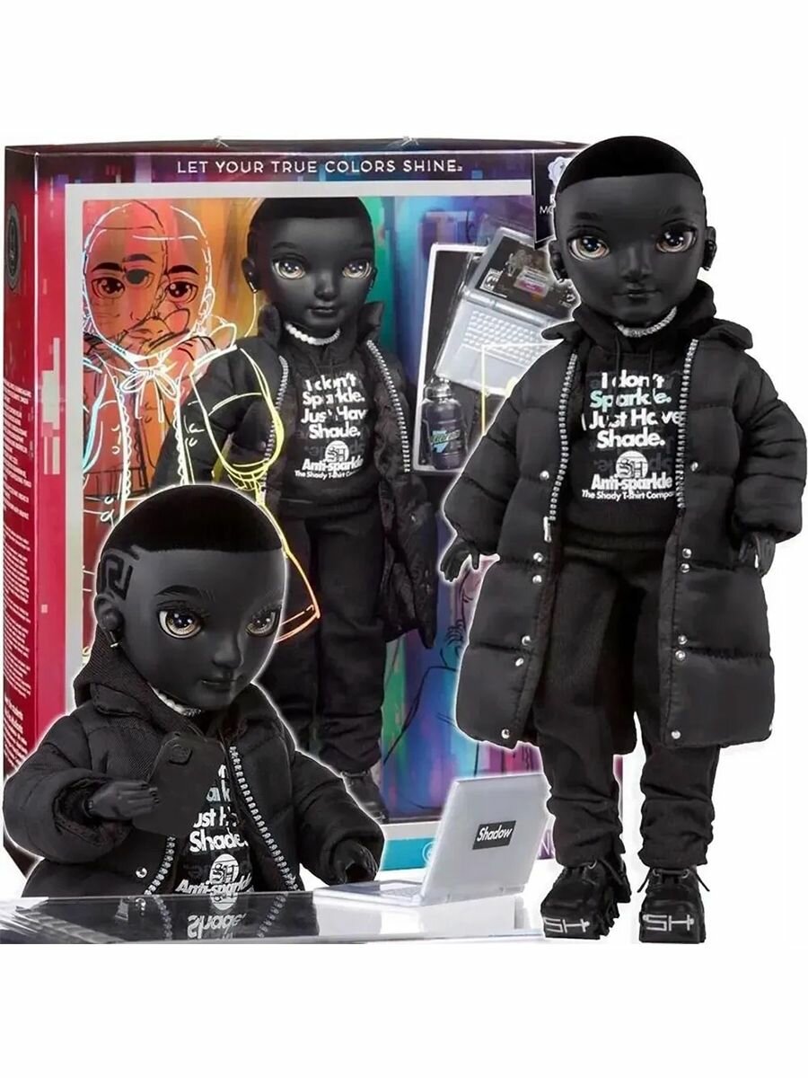 Кукла Рейнбоу Хай Рекс МакКуин (Rainbow High Shadow High Rexx McQueen- Black Color Fashion Doll)