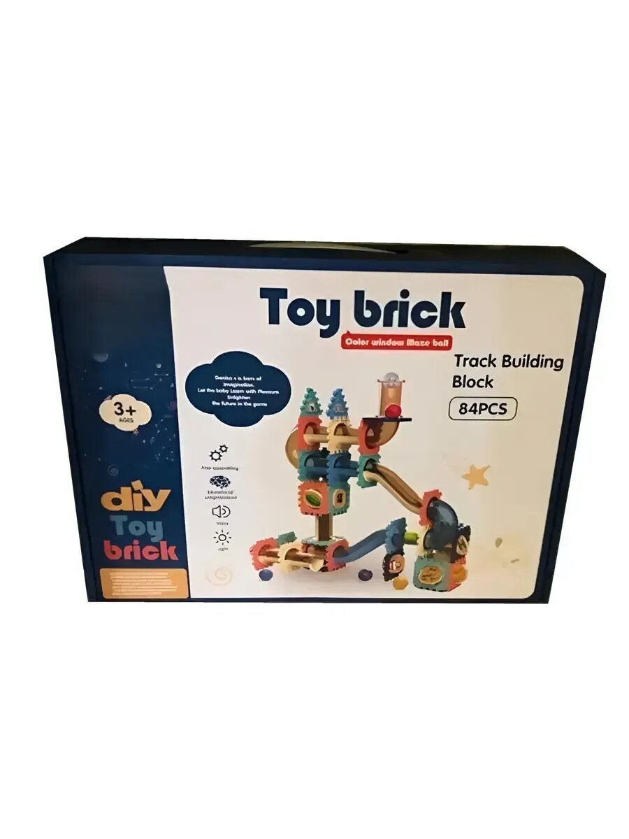 Конструктор Веселые горки с шариком 3D со светом и звуком