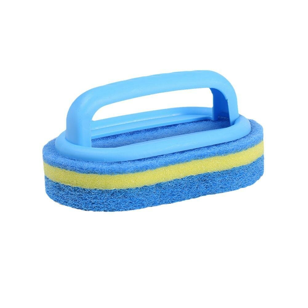 Губка с ручкой с жестким абразивом для мытья посуды и чистки различных поверхностей