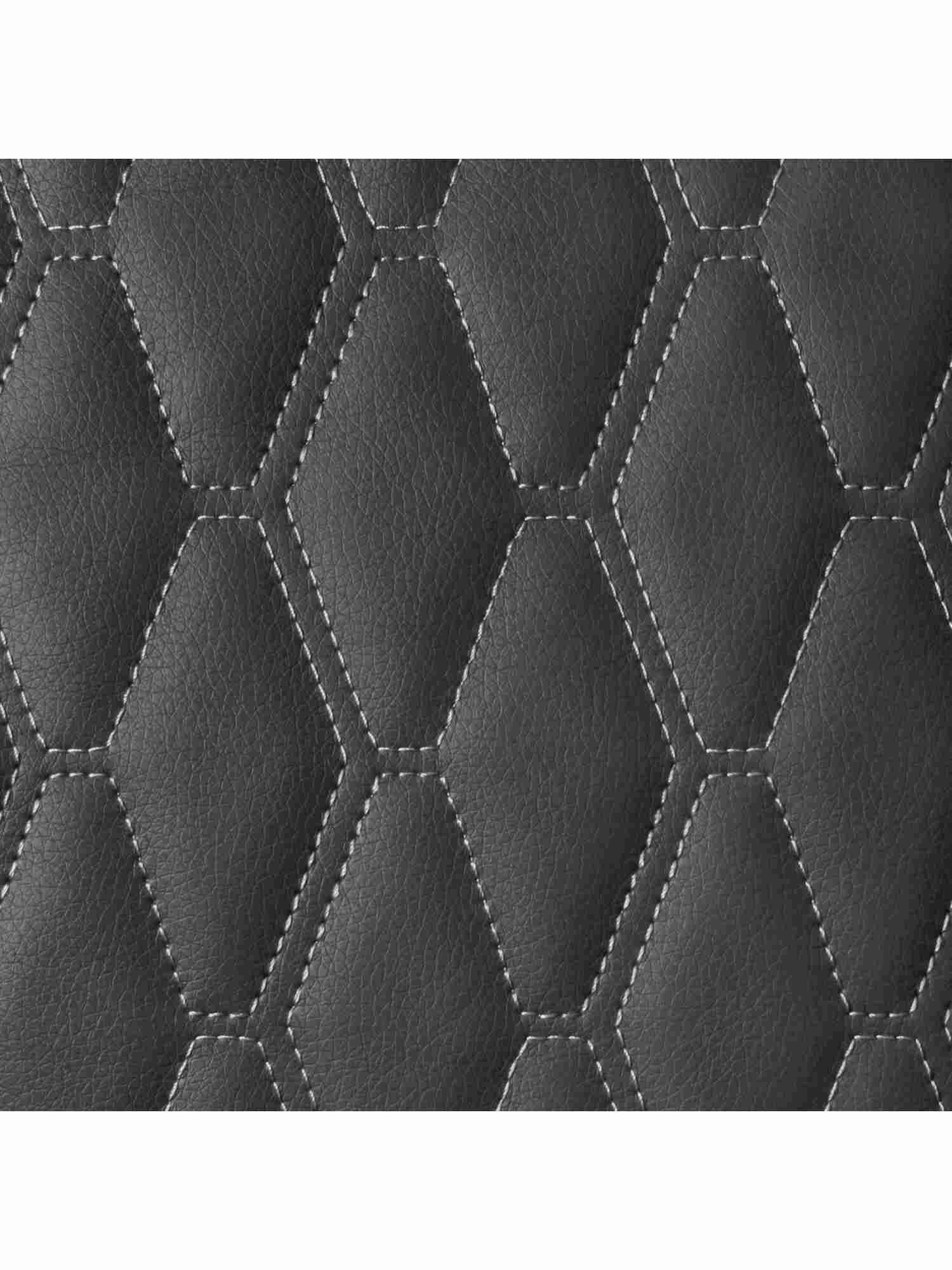 Экокожа стёганая «intipi» Loza (тёмно-серый/серый, ширина 1.35 м, толщина 5.85 мм) belais #15016