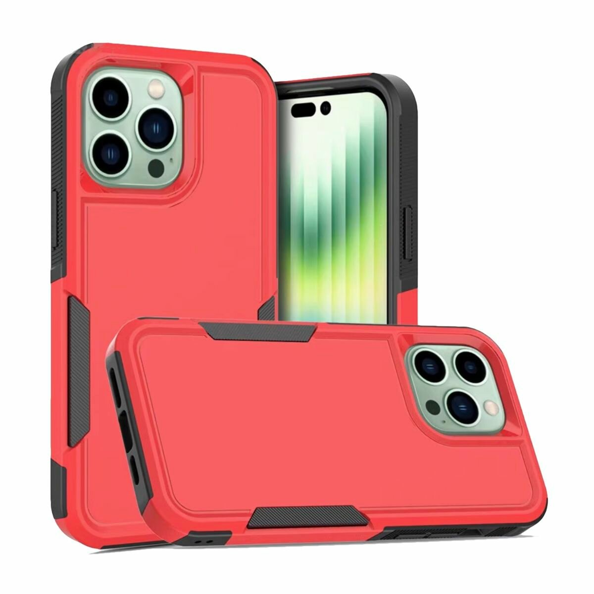 Чехол для iPhone 15 Pro Gladiator противоударный красный — надёжная защита смартфона
