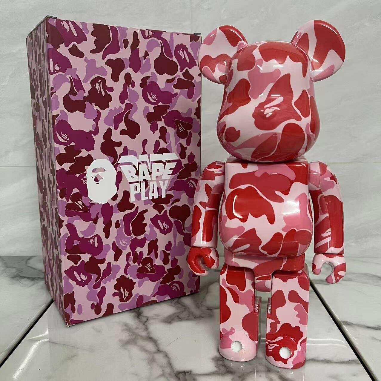 Фигурка Bearbrick Bape Розовая