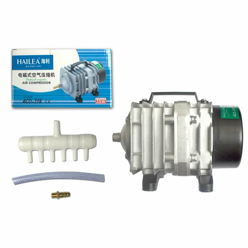 Воздушный компрессор hailea ACO-318 35 Вт 70 мин/л с 6-луночным шунтом