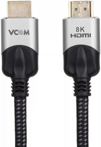 Кабель VCOM HDMI 3.0 м (19M/M, ver. 2.1, 8K@60 Hz, оплётка, CG865-3M)