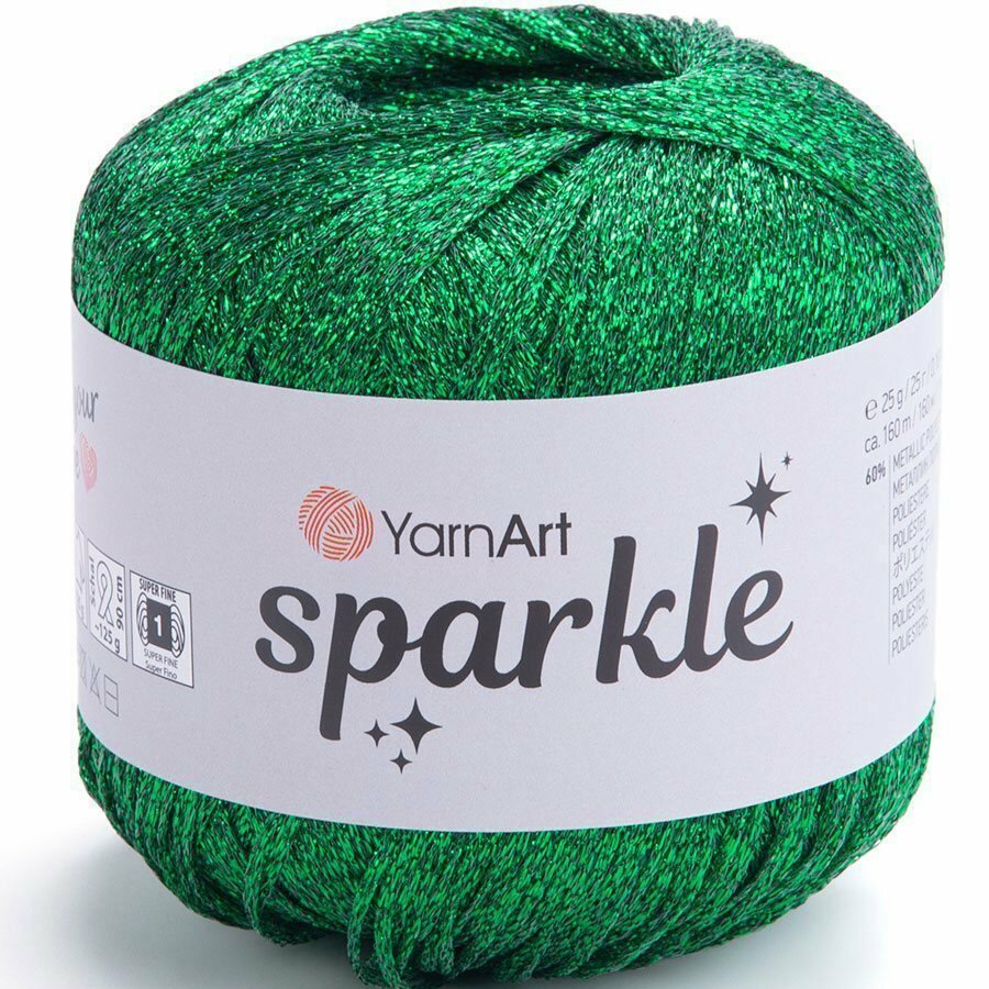 Пряжа Yarnart SPARKLE 1333 изумрудный (6 мотков)