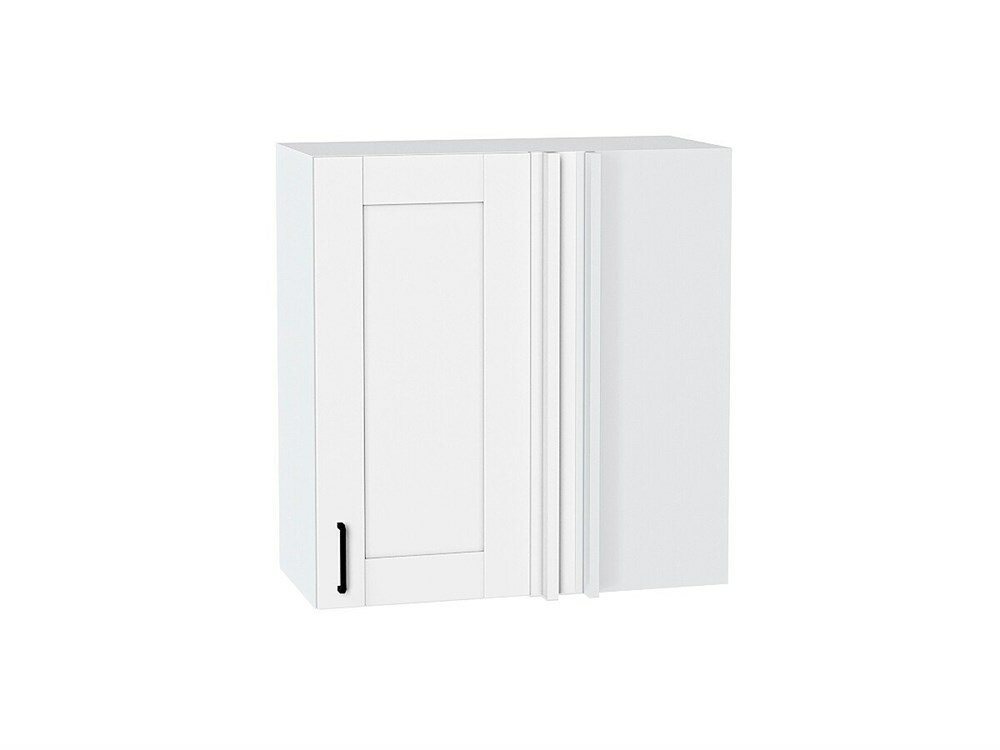 VVT Шкаф верхний прямой угловой Лофт Белый, Super White, 720 В*Ш*Г 716*700*345, фасад МДФ Super White, корпус Белый Super White