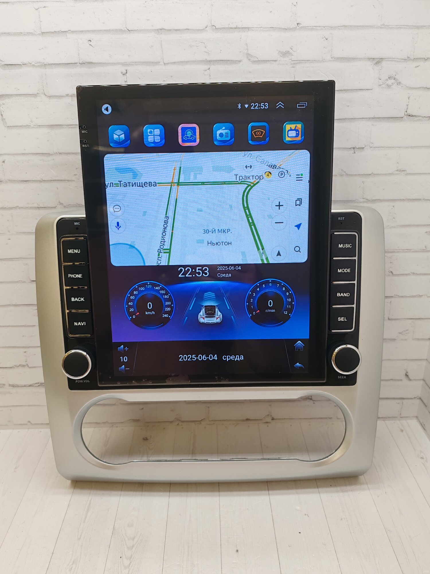 Магнитола Тесла (Tesla), 8-ядер по 2,2МГц, 4/64гб, CarPlay, Android-Auto, для Форд Фокус-2 (Ford Focus) 2005-2011г