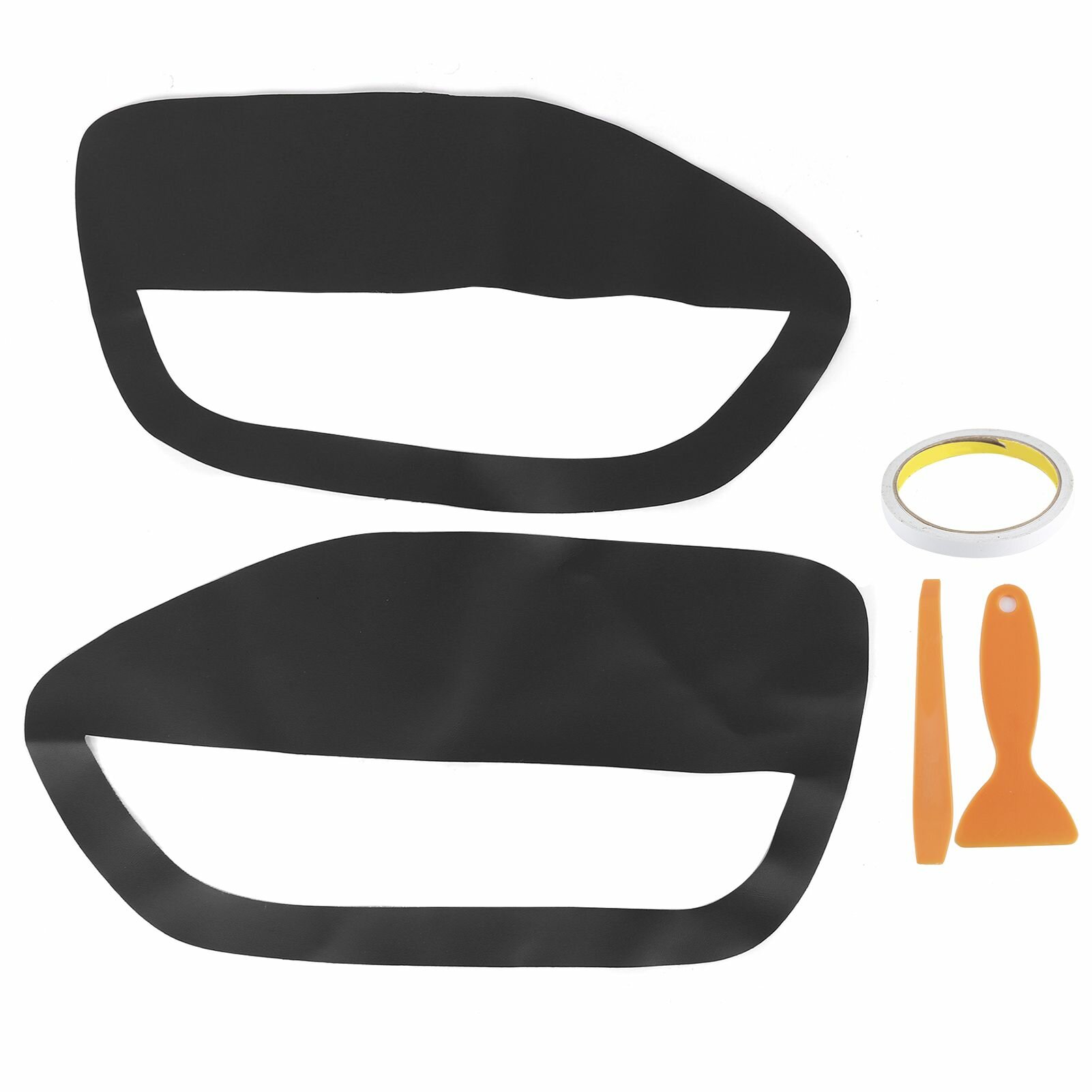 2 шт. вставных карт для дверной панели автомобиля, кожаная синтетическая накладка, подходит для Ford Mustang 2005-2009, черная, аксессуары для замены отделки салона