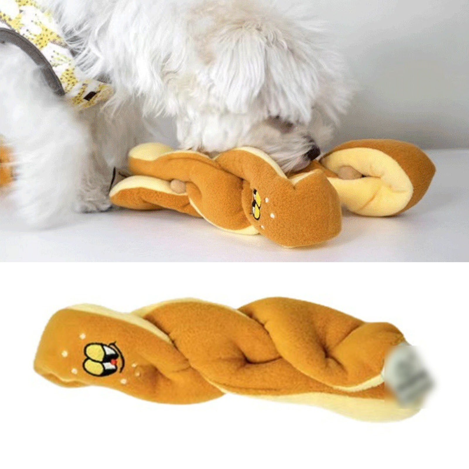 Собака Звуковой Хлеб Молярная Игрушка Еда Скрытие Скрежета Зубов Многофункциональная Интерактивная Плюшевая Пищущая Игрушка Для Домашних Животных