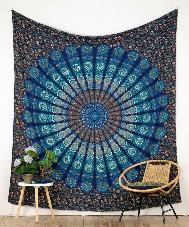 Гобелен индийская королева хиппи мандала богемная